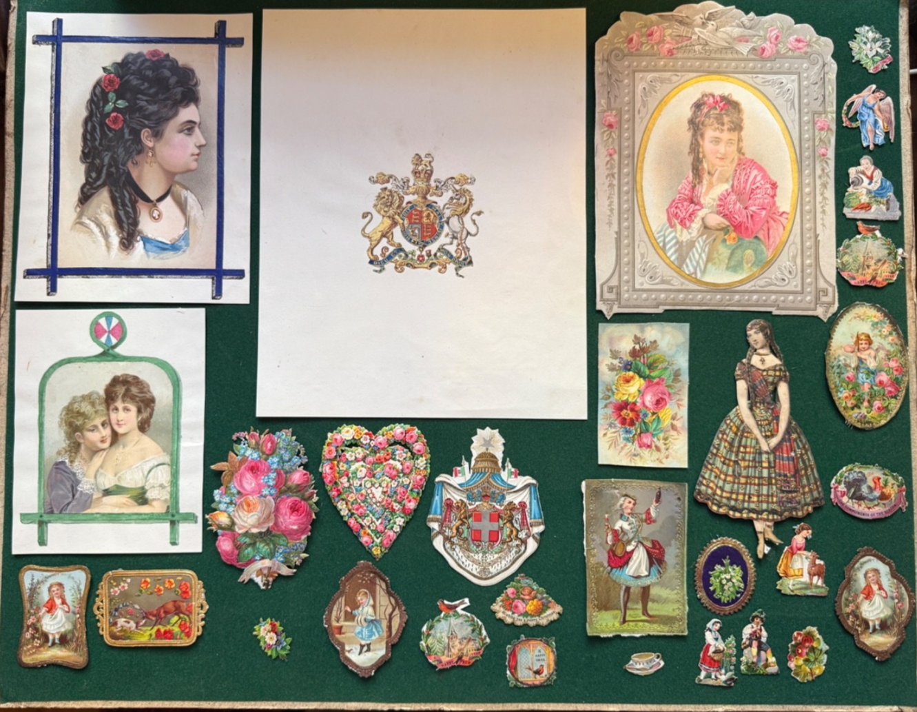 Antique British Collection of Victorian Embossed Decorations Royal Coa ...